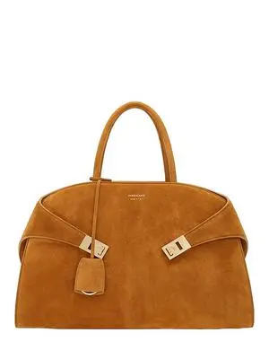 FERRAGAMO Medium Hug Handbag - Naturale
