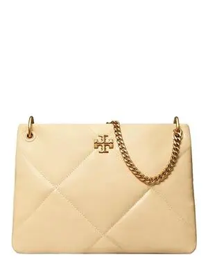 Tory Burch Kira Diamond Quilted Leather Shoulder Bag - Vanilla