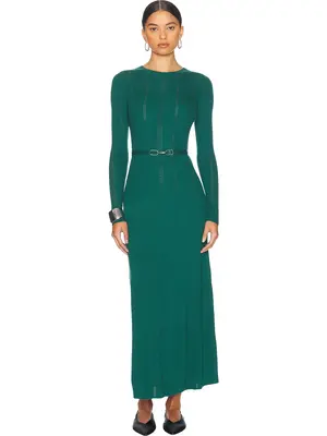 Gabriela Hearst Imagene Dress - Emerald Green