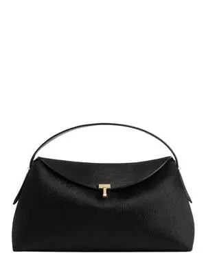 TOTEME T-Lock Pony Hair Top Handle Black