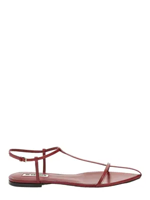 JIL SANDER Flat Strappy Sandals - Red