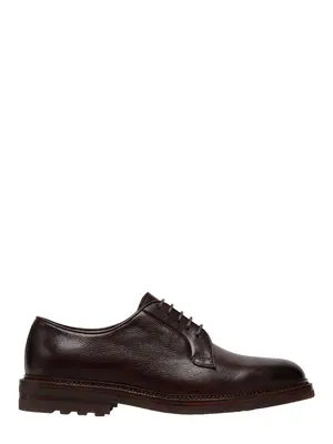 Brunello Cucinelli Calfskin Derby - Brown