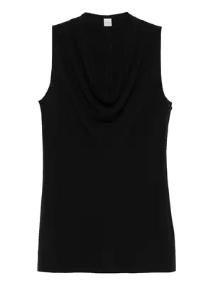 TOTEME Cowl-neck Top - Black