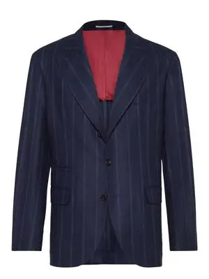 BRUNELLO CUCINELLI Striped Wool Blazer