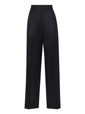 Brunello Cucinelli Monili Detail Wide-leg Trousers - Black