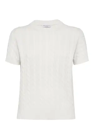 BRUNELLO CUCINELLI Brunello Cucinelli Cable-Knit Cashmere Top
