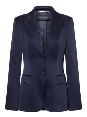 Alberta Ferretti Buttoned Blazer - Blue