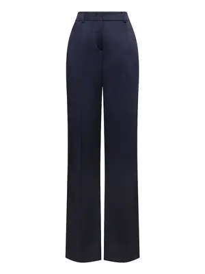 Alberta Ferretti Satin Trousers - Blue