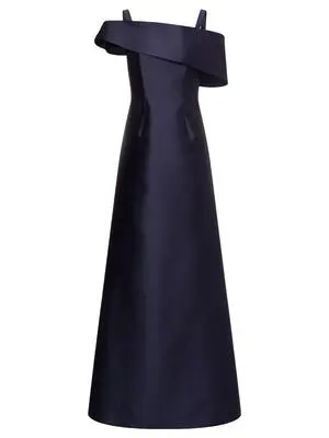 Alberta Ferretti Off-shoulder Flared Gown - Blue