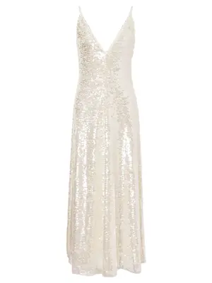 Philosophy Di Lorenzo Serafini Sequinned Gown - Neutrals