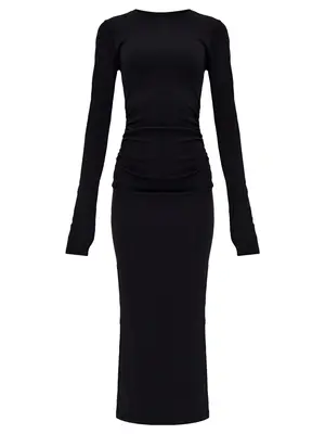GANNI Long-Sleeve Midi Dress