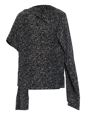 BALMAIN Balmain Script-Print Silk Blouse