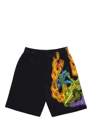COUNTY OF MILAN Marcelo Burlon Flame Shorts - Black