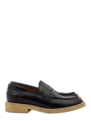 BUTTERO® Leather Loafers - Black