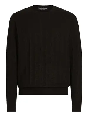 Dolce & Gabbana Logo-jacquard Sweater - Black