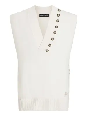 Dolce & Gabbana Crystal-embellished Vest - White