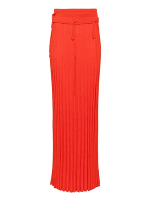 Christopher Esber Straccio Ribbed Skirt - Orange