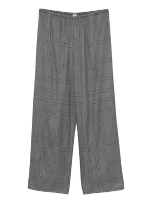 TOTEME Monogram Flannel Trousers - Grey