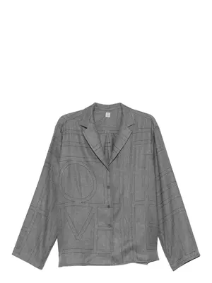 TOTEME Monogram Flannel Shirt - Grey