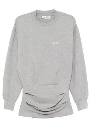 Attico Sweatshirt Mini Dress - Grey