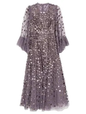 NEEDLE & THREAD Glisten Maxi Dress - Purple