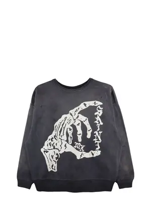 SAINT MXXXXXX Graphic-print Sweatshirt - Grey