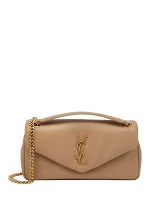Saint Laurent Calypso Small Shoulder Bag - Beige