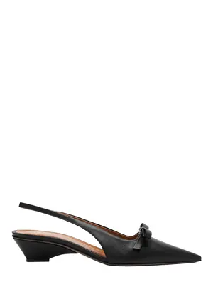 ATP ATELIER Fumane 40 Leather Slingback Pumps - Black
