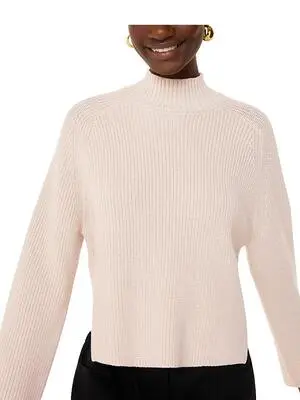 Whistles Side Split Wool Blend Knit Sweater - Ivory