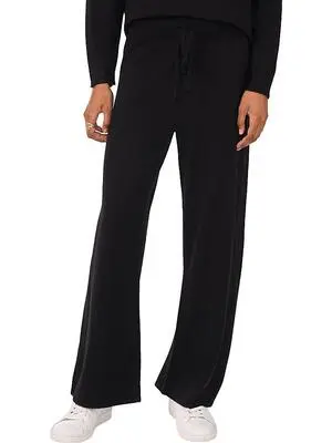 Vince Camuto Wide-leg Drawstring Sweatpants - Rich Black