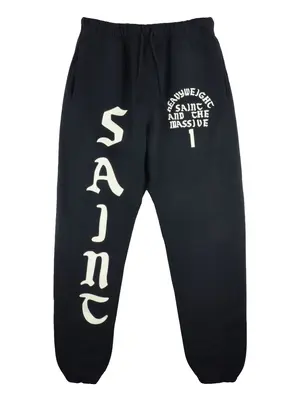 SAINT MXXXXXX Logo-print Track Pants - Black
