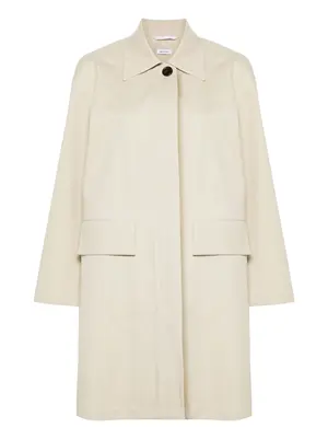 Thom Browne Cotton Trench Coat - Neutrals