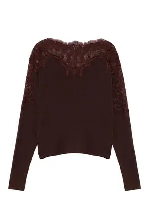 ERMANNO SCERVINO Lace-Embellished Sweater