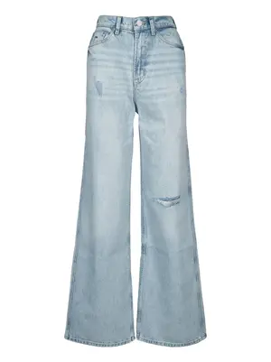 Tommy Hilfiger Distressed Wide-leg Jeans - Blue