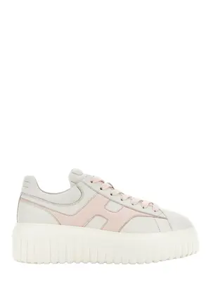 Hogan H-stripe Leather Sneakers - White