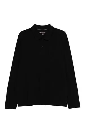 Michael Kors Waffle-knit Polo Shirt - Black