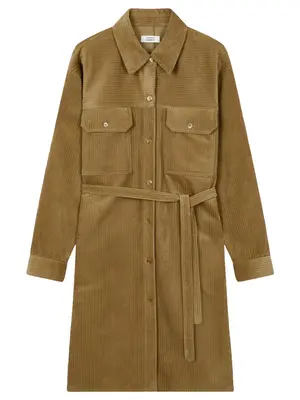 STUDIO TOMBOY Corduroy Shirt Dress - Neutrals