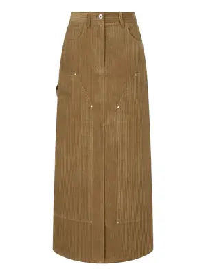 STUDIO TOMBOY Corduroy Long Skirt - Neutrals