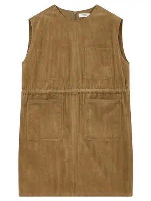 STUDIO TOMBOY Corduroy Sleeveless Dress - Brown