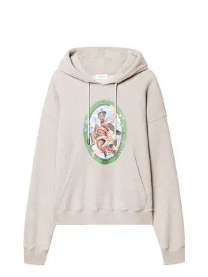 Off-White Fresco-oval Skate Hoodie - Grey