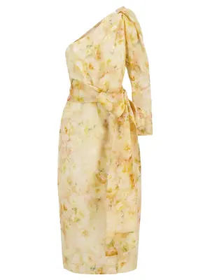 Zimmermann Crush Midi Dress - Yellow