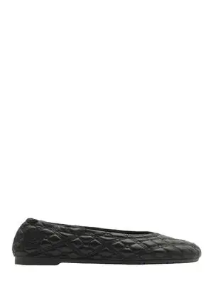 Burberry Leather Ballet Flats - Black