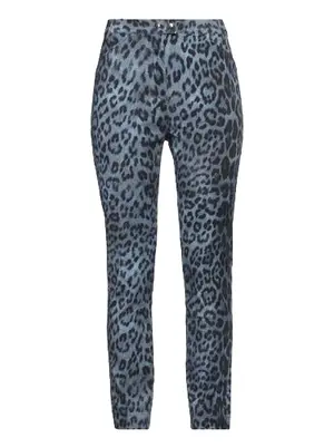 Seductive Leopard-print Skinny Jeans - Blue
