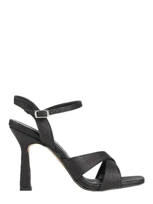 NILA & NILA Raffia Sandals - Black