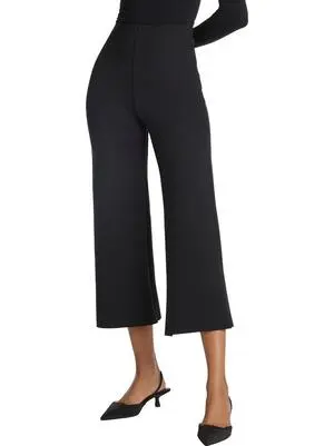 Commando Neoprene Crop Wide Leg Trousers - Black