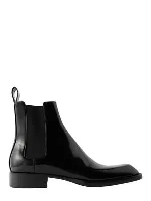Saint Laurent Vadim Polished-leather Chelsea Boots - Black