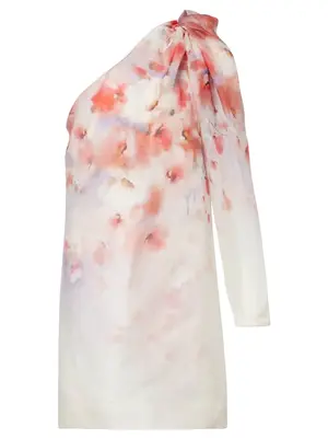 Zimmermann Scarlet Floral Linen And Silk Minidress - Multicoloured