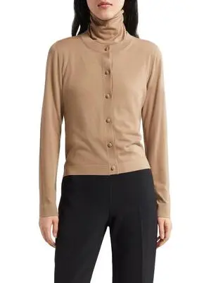 THE ROW Iyona Wool Cardigan - Camel