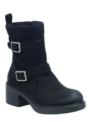 Miz Mooz Miz Mooz Bethani Moto Bootie Black Suede