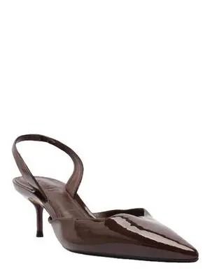 Schutz Paola Mid Heel Slingback Pump - Root Brown